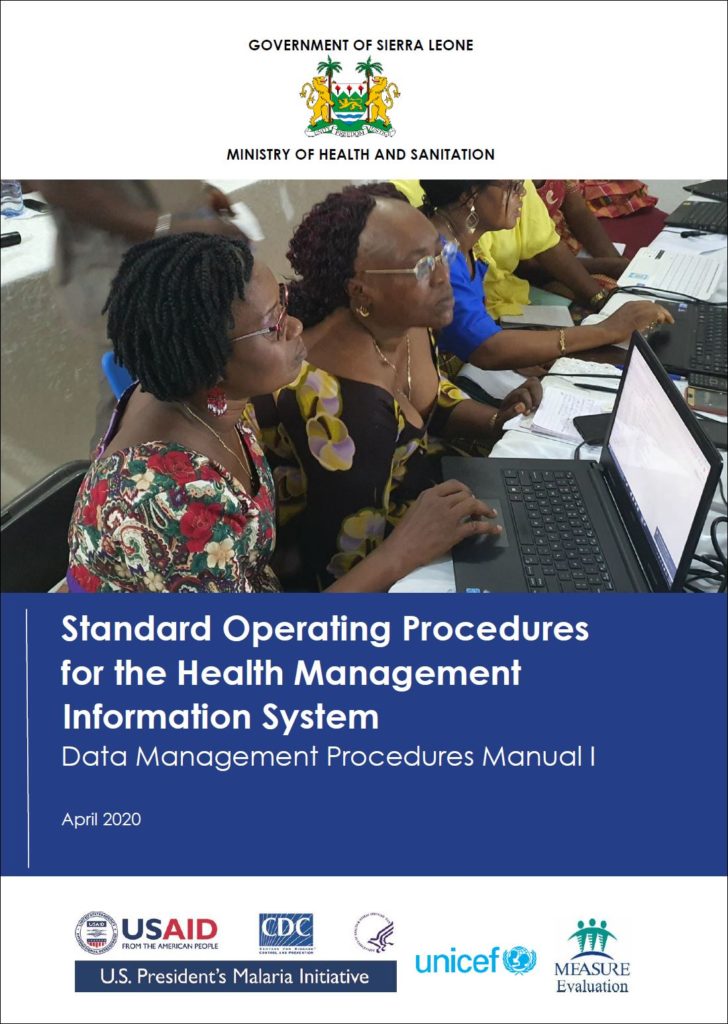 Standard Operating Procedures for the Health Management Information System: Data Management ...